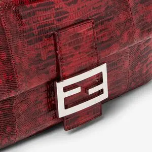 Fendi Baguette® 26424 Burgundy Lizard-leather Bag